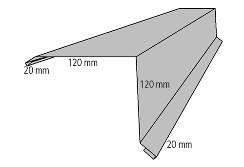 Vindskede til TP 20 og TP Sinus 18/76 Længde 2500 mm